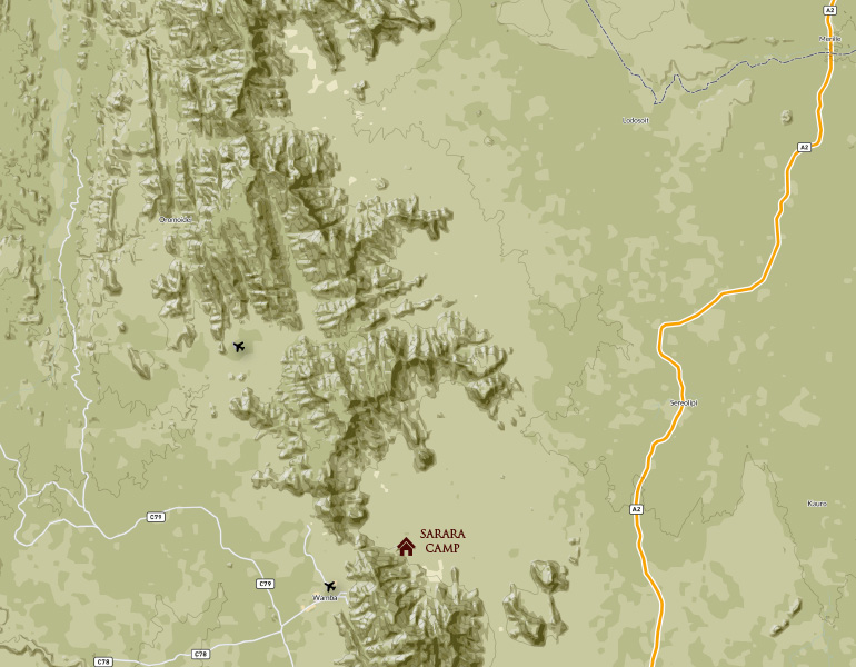 Sarara-map - Cheli & Peacock Safaris