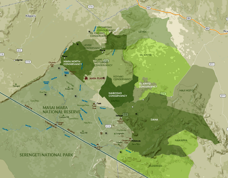 Mara-Plains-map - Cheli & Peacock Safaris